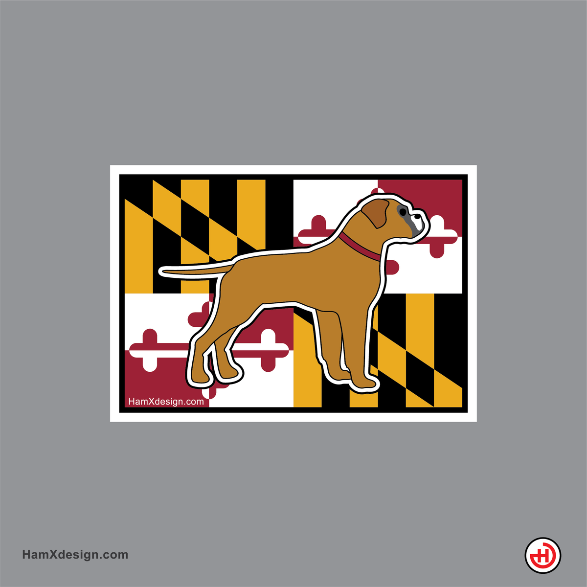Maryland Flag Dog - Boxer – Ham's Designs