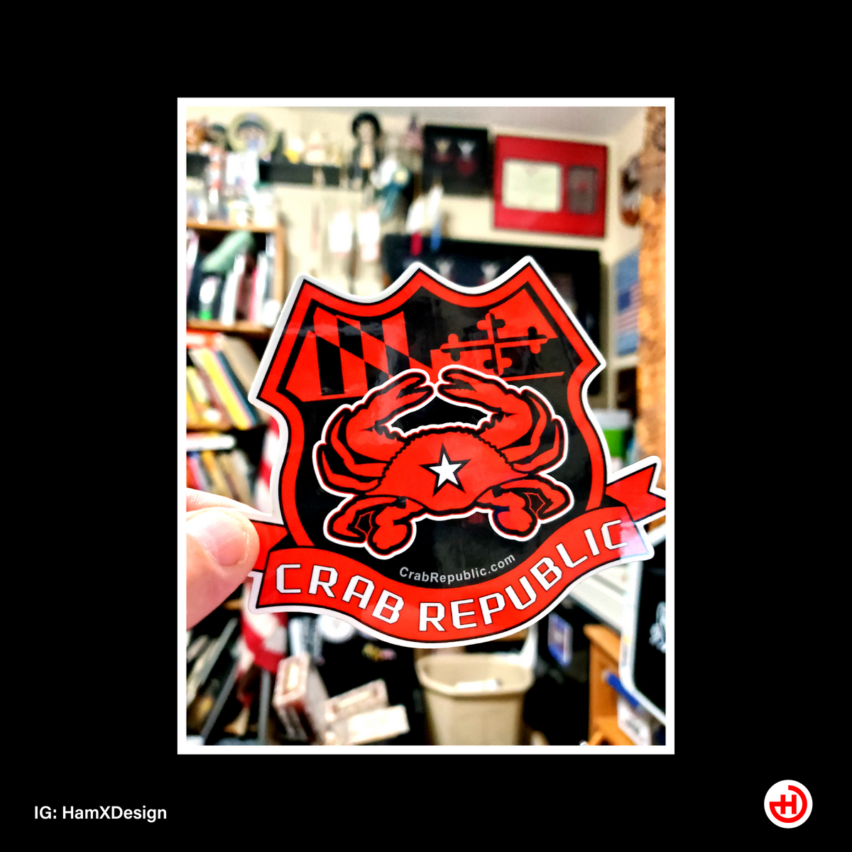 Crab Republic Sticker #001 – Ham's Designs