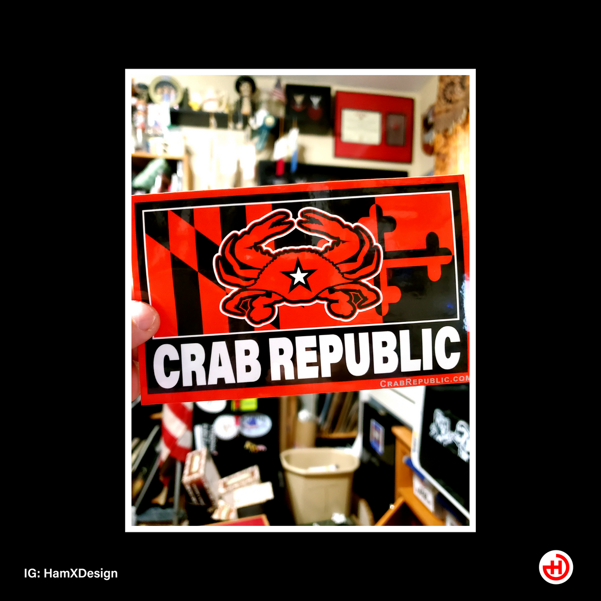 Crab Republic Sticker #003 – Ham's Designs