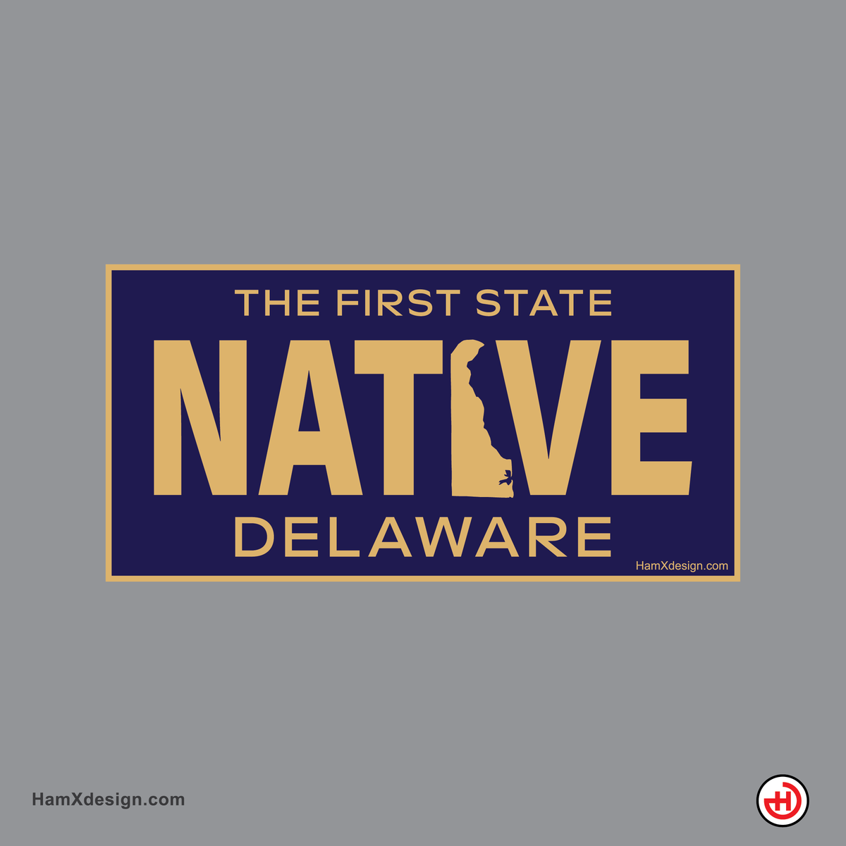 Delaware Sticker – Ham's Designs