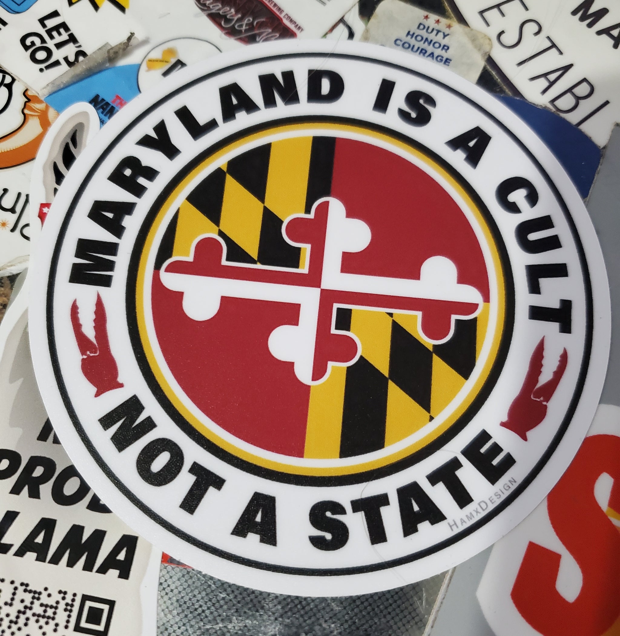 Maryland Is a Cult - Not a State Stickers – Ham's Designs